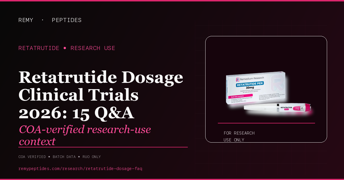 Retatrutide Dosage Clinical Trials FAQ | Remy Peptides